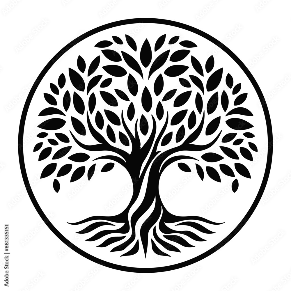 Tree of life, tree vector logo this beautiful tree is a symbol of life ...