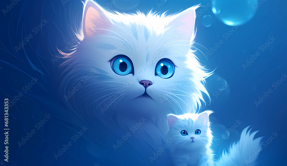 Cat Desktop Wallpaper,Cat Background,Cat Wall Art,Cat Digital Paper ...