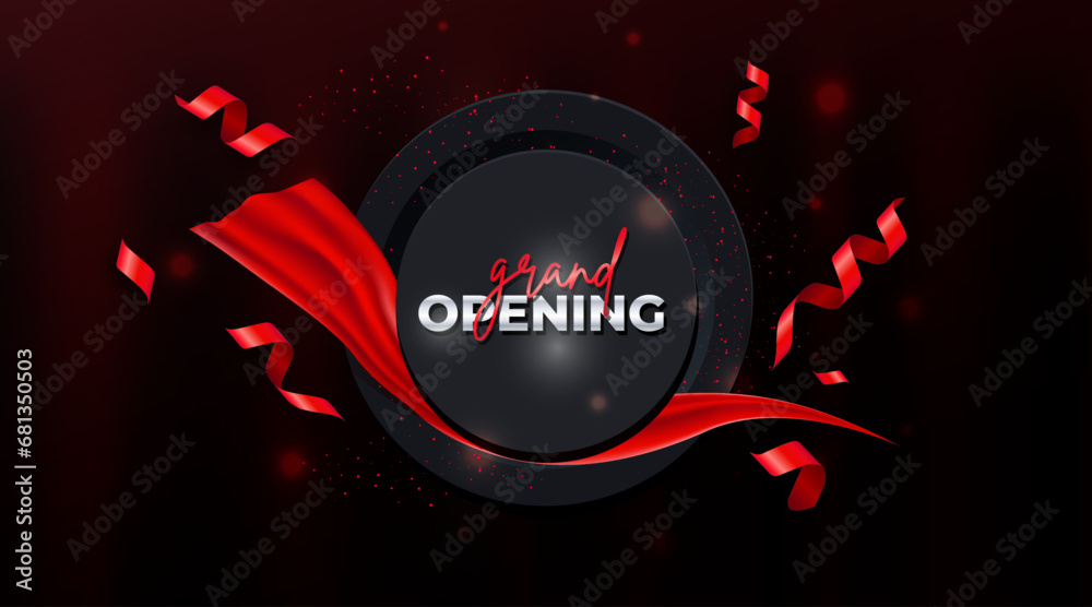 Modern grand opening ceremony invitation event poster design template ...