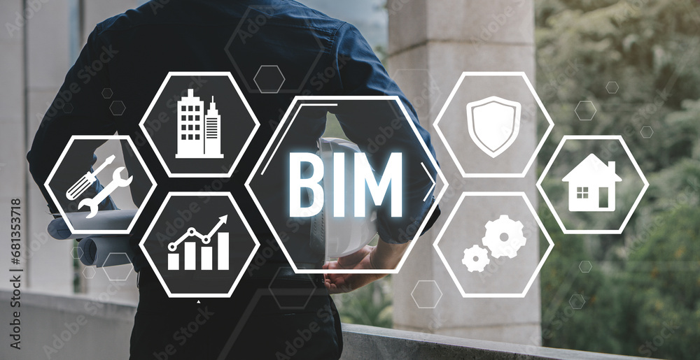 Foto de BIM,Building Information Modeling system technology concept ...