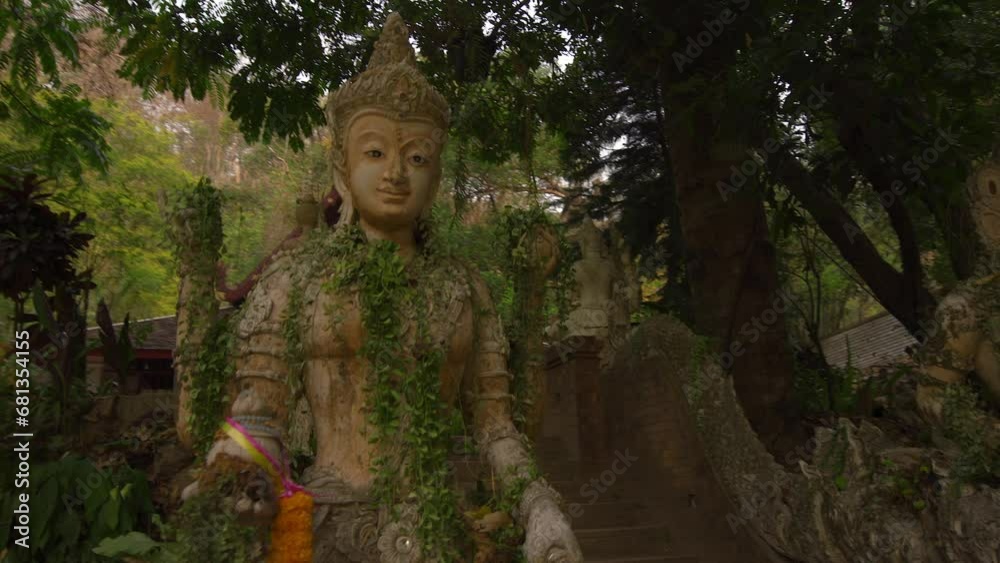 Wat Pha Lat monestary and temple in the mountains near Chiang Mai ...