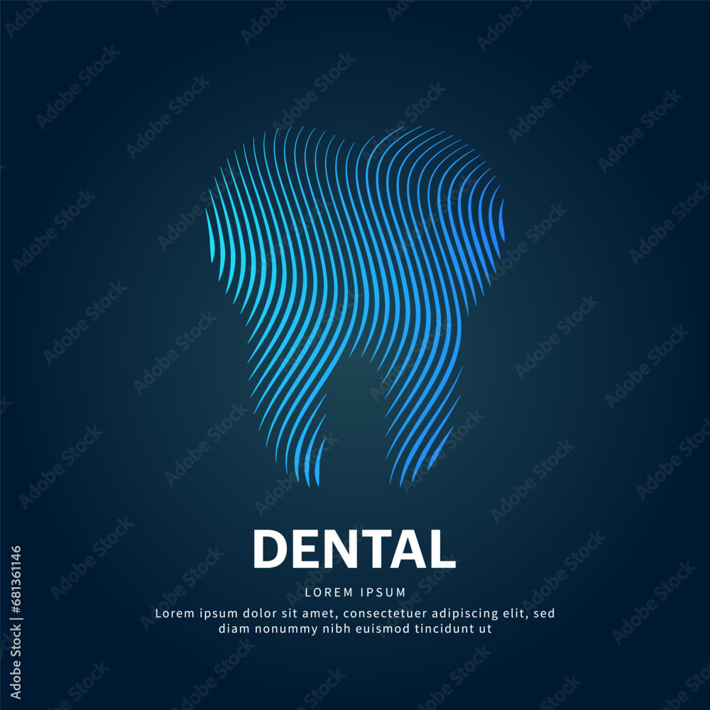 Human tooth medical structure. simple line art Teeth Vector logotype ...