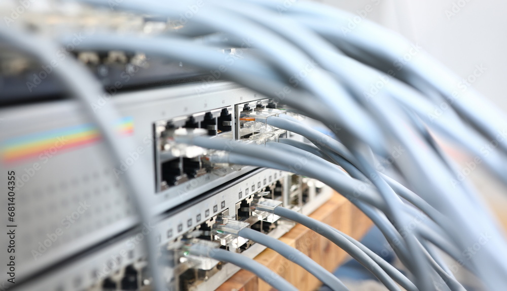 Focus on internet chords and cables perform role of porter of ethernet ...