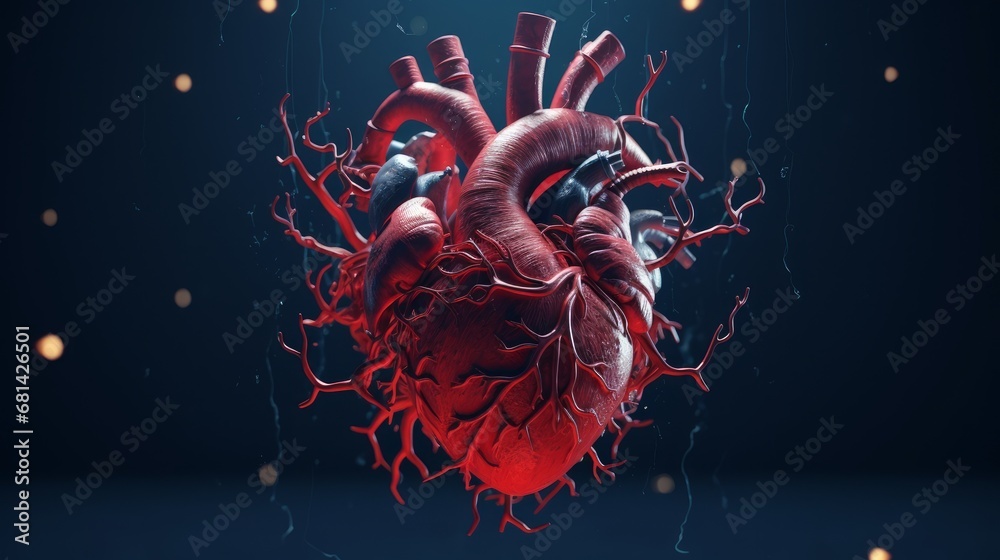 An animation of the human heart beating in a three-dimensional context ...
