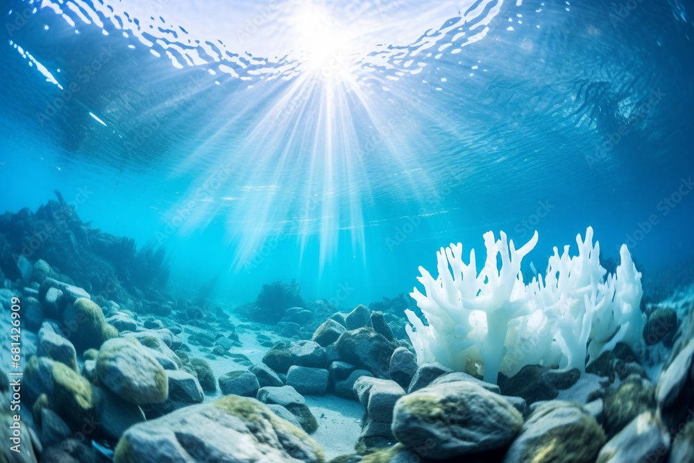 the underwater habitat and ecosystems around glaciers, embodying the ...