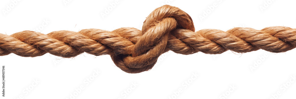 ภาพประกอบสต็อก The rope knot is isolated on a white background as a ...