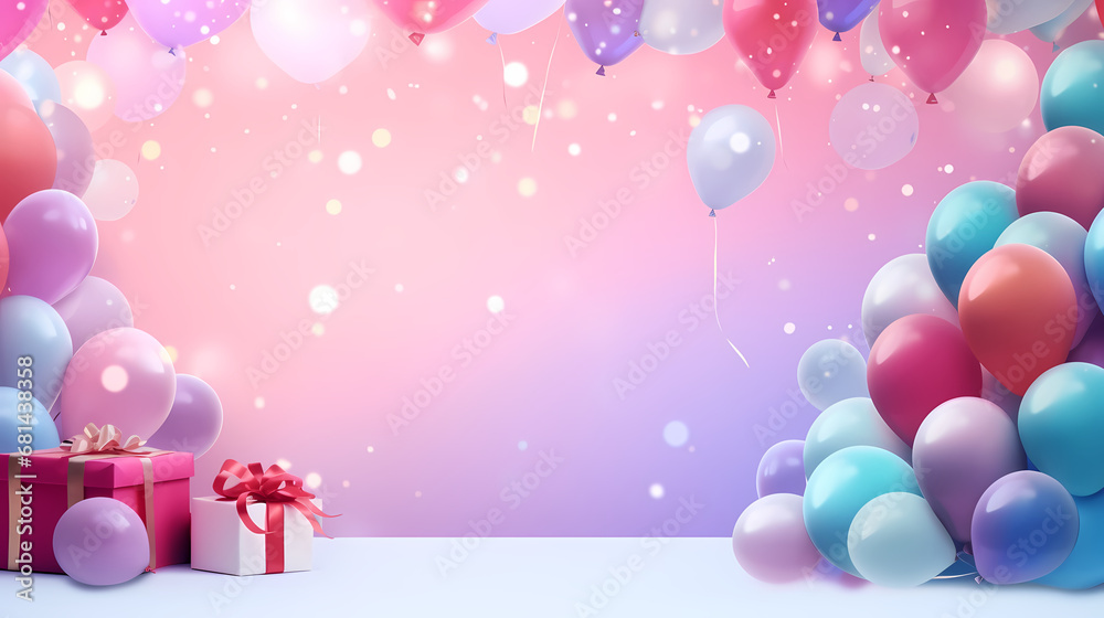 Birthday party scene background, birthday balloon background, holiday ...