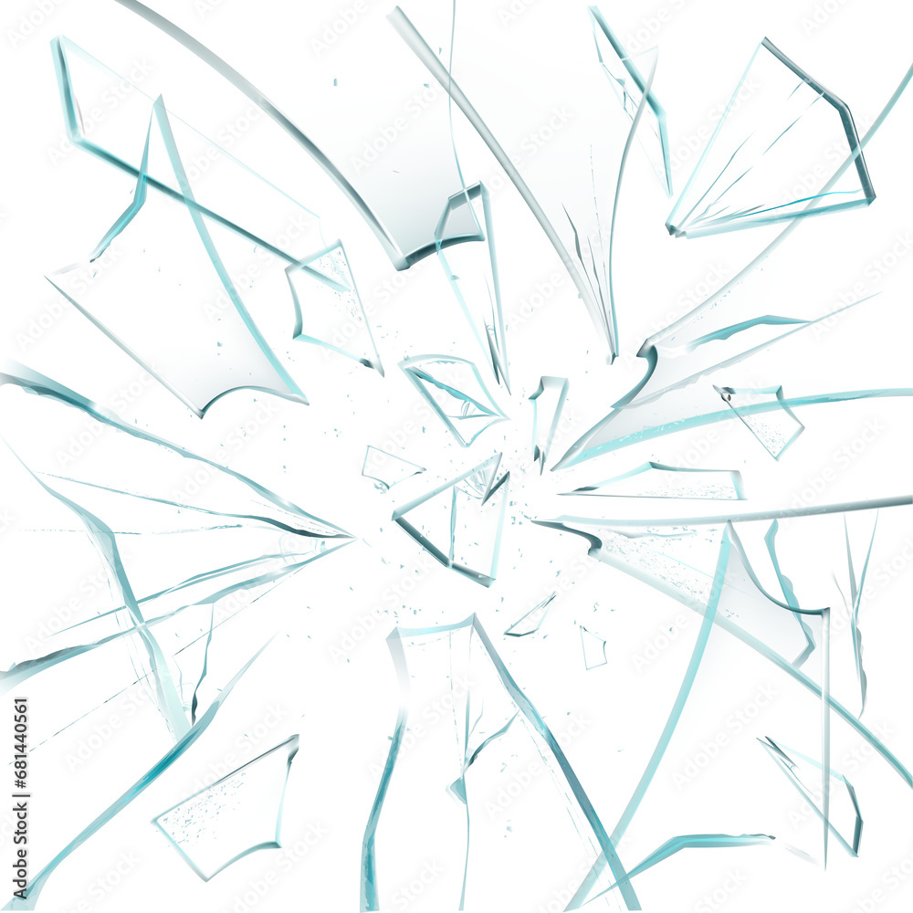 Broken Glass In Transparent Glass PNG. Broken Glass PNG. Different ...