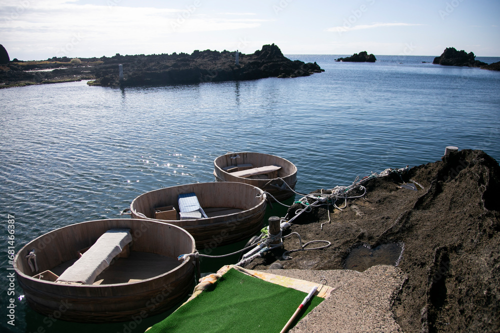 A tarai-bune, or tub-turned boat, is a traditional Japanese fishing ...
