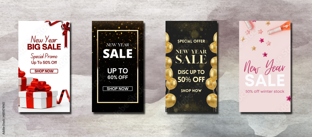 Sale , Discount Stories templates Collection. Story template design for ...