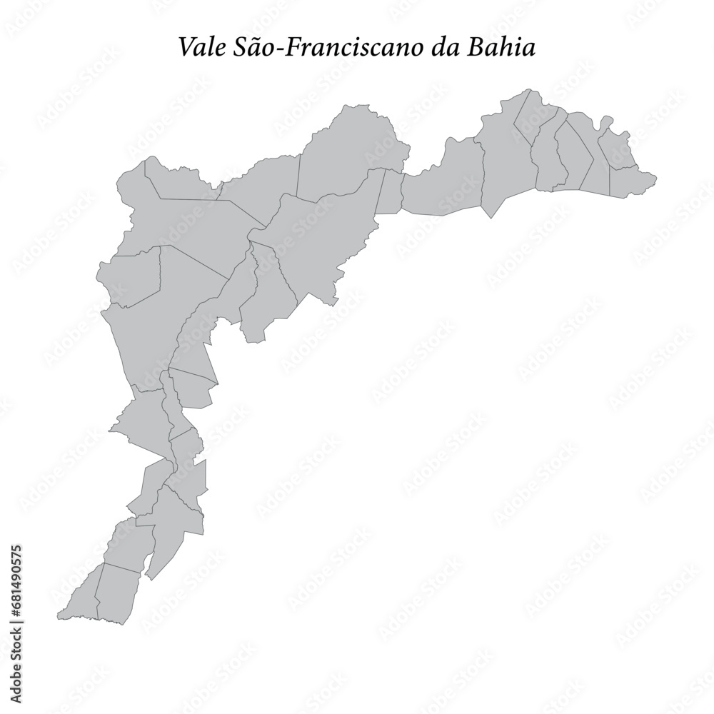 map of Centro-Norte Vale Sao-Franciscano da Bahia is a mesoregion in ...