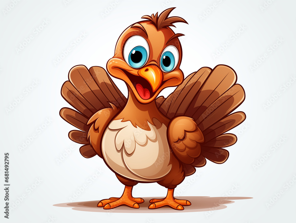 cartoon karikatur zeichnung illsutration comic turkey truthahn huhn ...