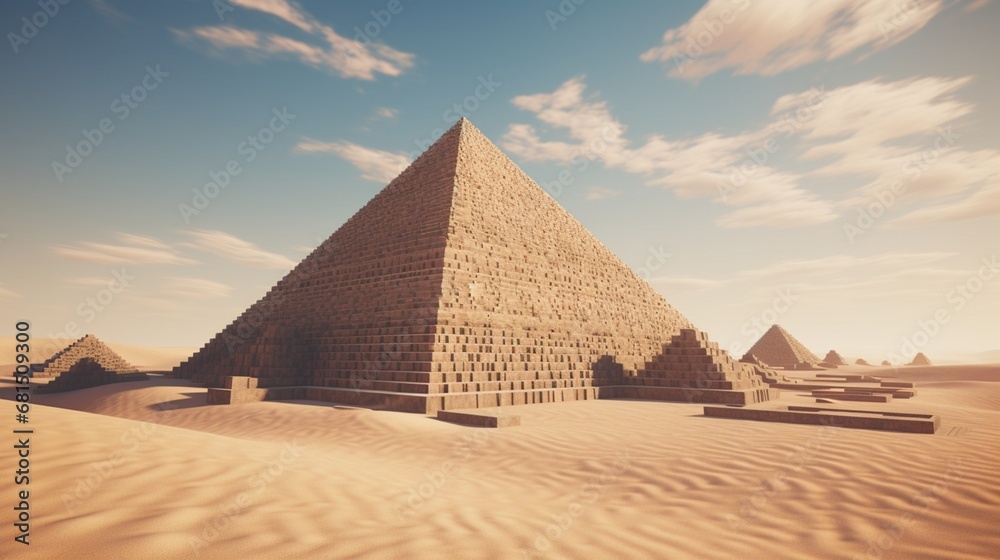 the process of building pyramids in ancient Egypt Stock Photo | Adobe Stock