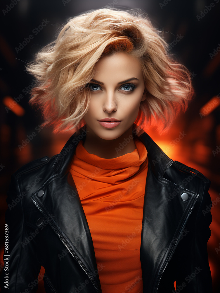 Fashion woman close-up portrait. Sensual and glamour lux female style ...