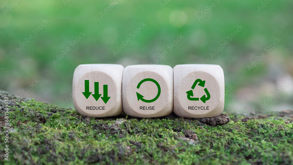 reducing CO2 emissions to stop climate change Recycling arrows ...