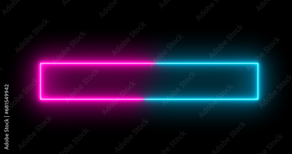 Neon Lower Third abstract illustration in cool color in high resolution ...