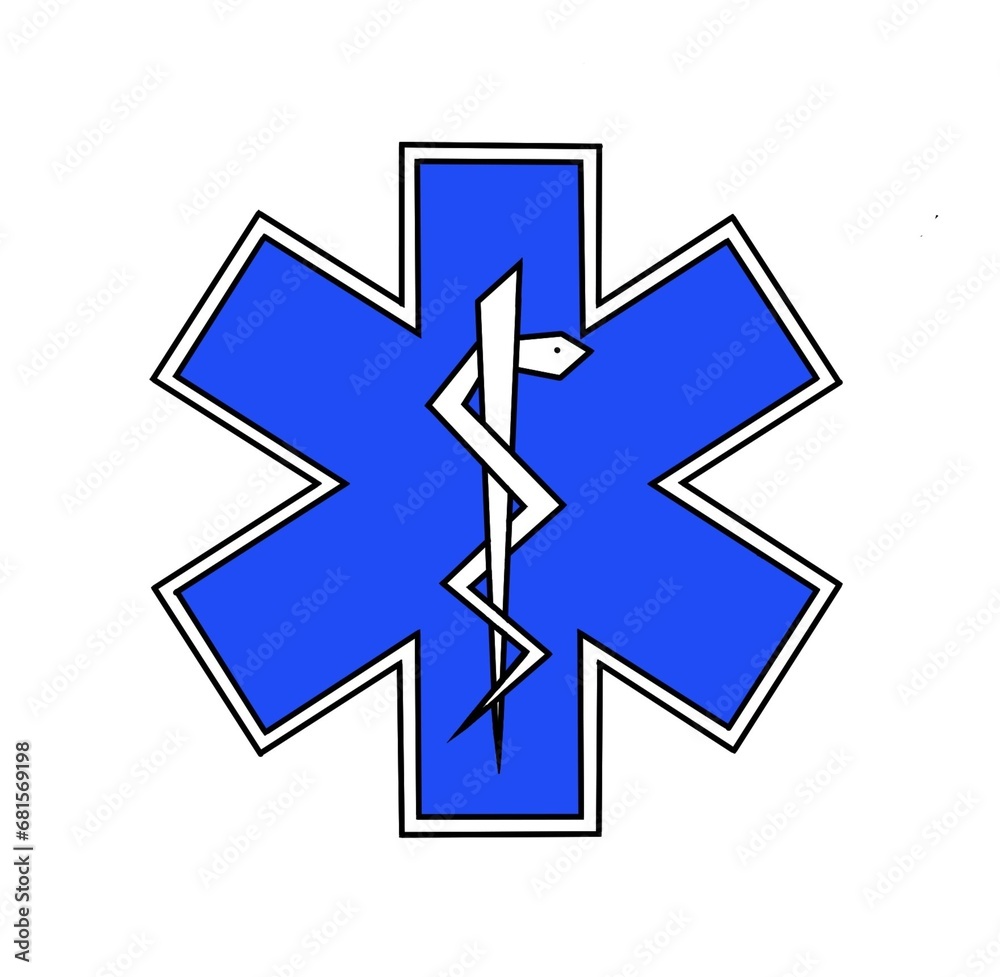 Medical Star of Life in Multiple Colors Stock Illustration | Adobe Stock