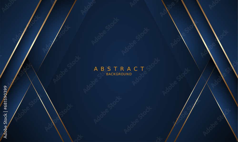 dark blue and gold lines luxury premium background. Stock Vector ...
