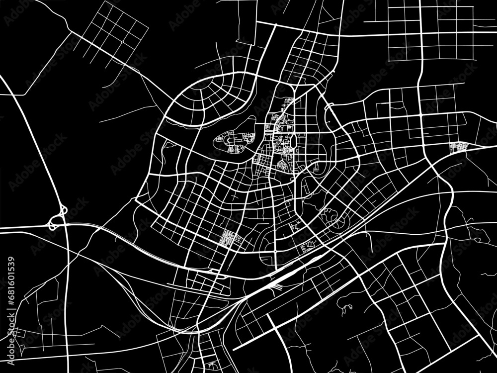 Vector road map of the city of Luan in People's Republic of China (PRC ...