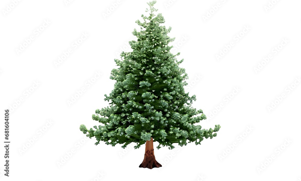 Giant everest vintage christmas tree with white background instant ...