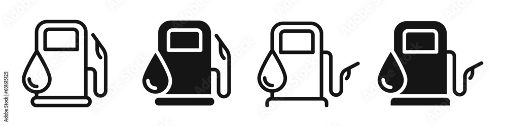 Gas station. Fueling station icons. Fuel vector icons. Car fuel icon ...