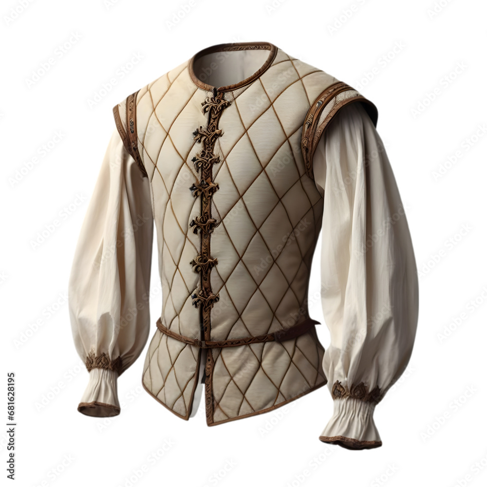 Medieval Men's Doublet Dress Illustration Art With a Transparent ...