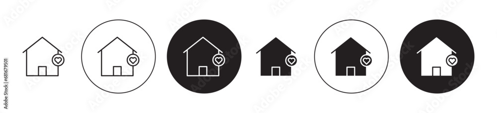 Vecteur Stock Shelter vector icon set. Homeless shelter place vector ...