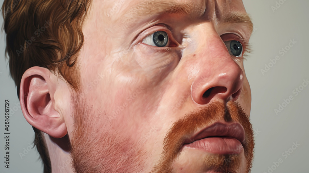 Portrait of Emotion: A close-up hyper-realistic portrait capturing a ...