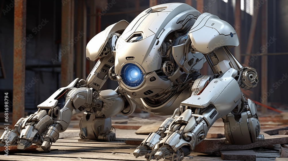 Robotic Realism: An illustration of a hyper-realistic robot ...