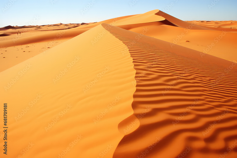 An awe-inspiring photograph of a hiking trail leading through a vast ...