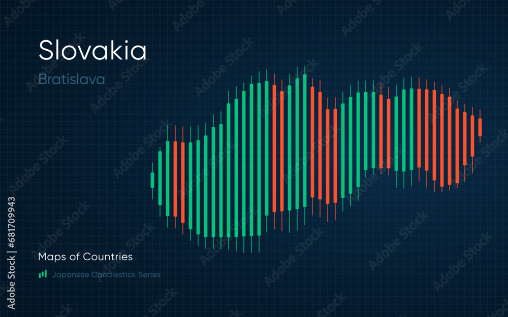Slovakia map is shown in a chart with bars and lines. Japanese ...