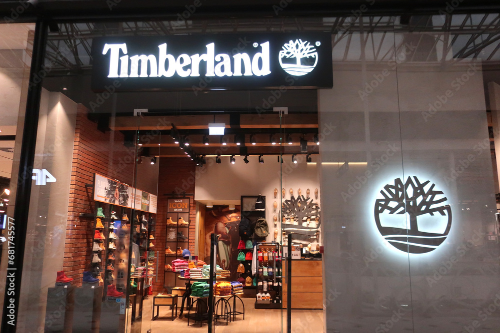 Timberland shoes and clothing store at Atrium Promenada shopping mall ...