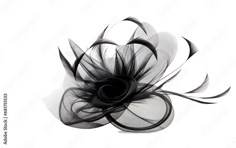 Beautiful Black Stylish Fascinator Headpiece Isolated on Transparent ...