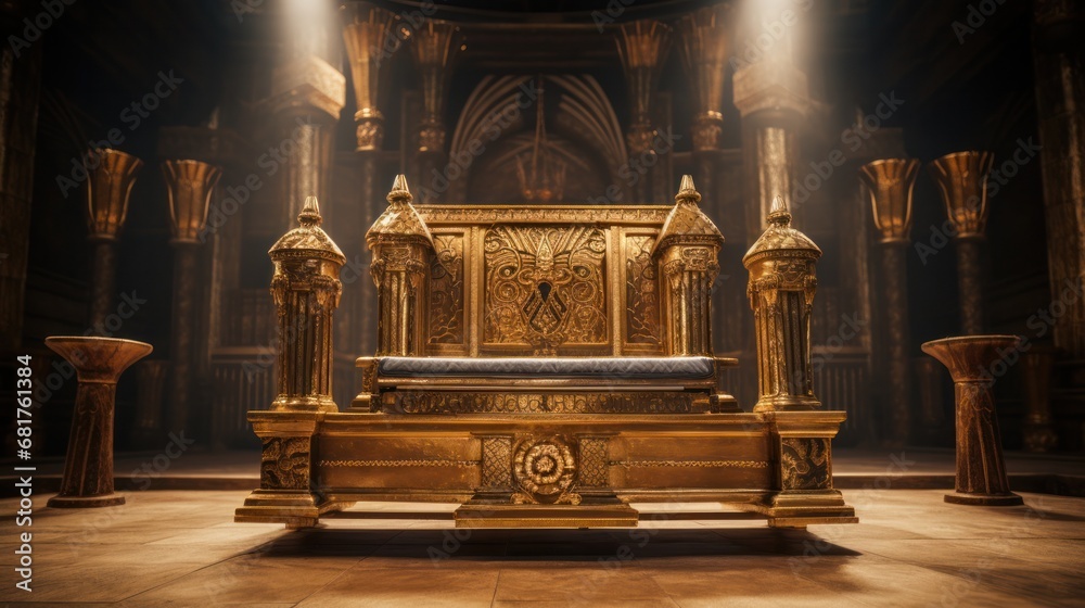 Symbolic Representation of the Ark of the Covenant with Biblical Script ...