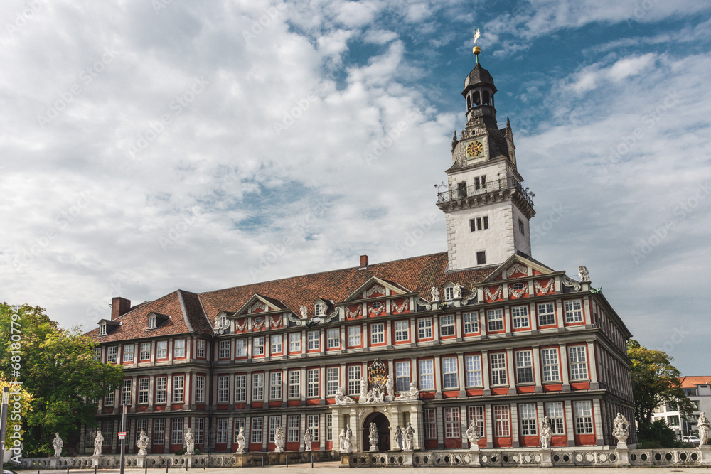 WOLFENBUETTEL, GERMANY, 2 November 2023: View of Medieval castle and ...