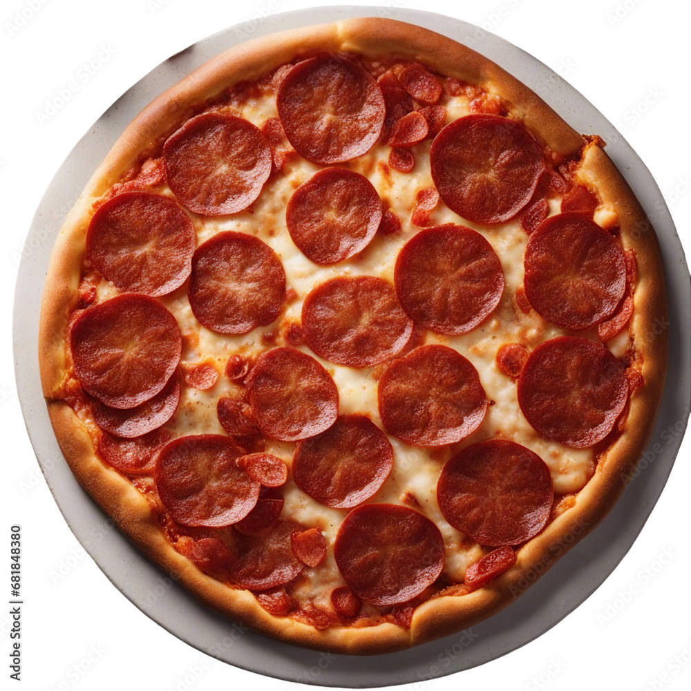 Pepperoni Pizza Isolated (PNG Clipart Illustration) Stock Illustration ...