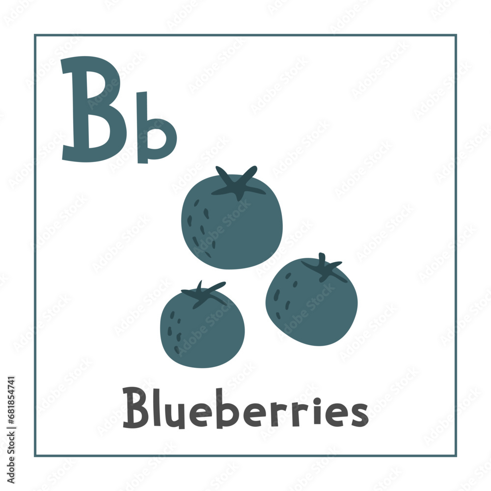 Blueberries clipart. Blueberries vector illustration cartoon flat style ...