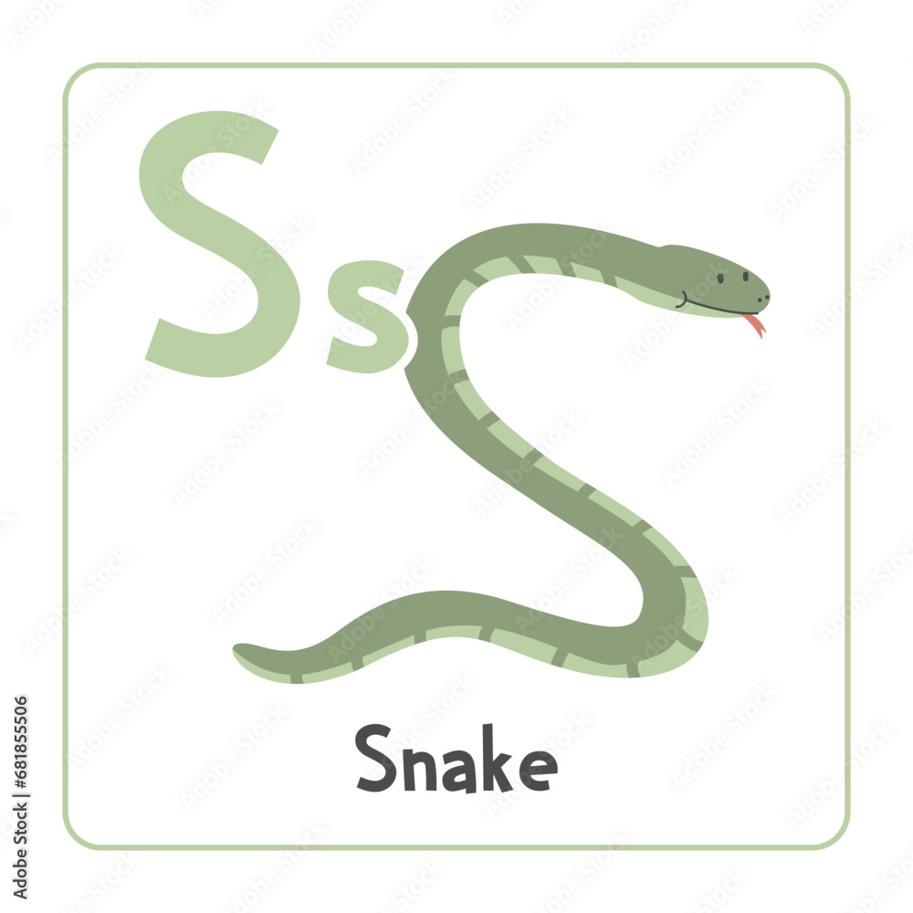 Snake clipart. Snake vector illustration cartoon flat style. Animals ...
