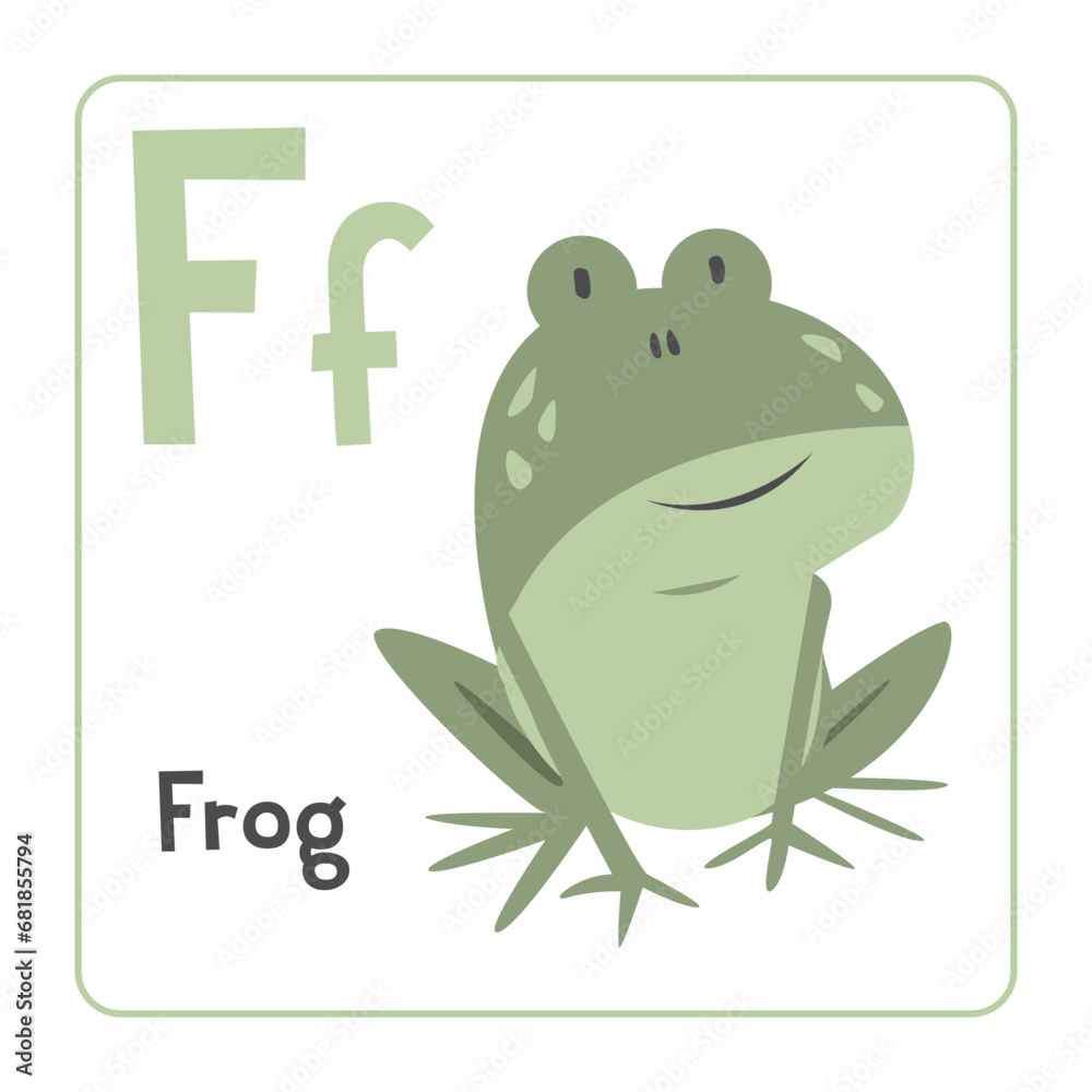 Frog clipart. Frog vector illustration cartoon flat style. Animals ...