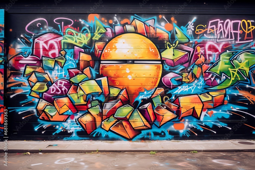 Educational Legacy Tribute: Vibrant street art showcasing an inspiring ...