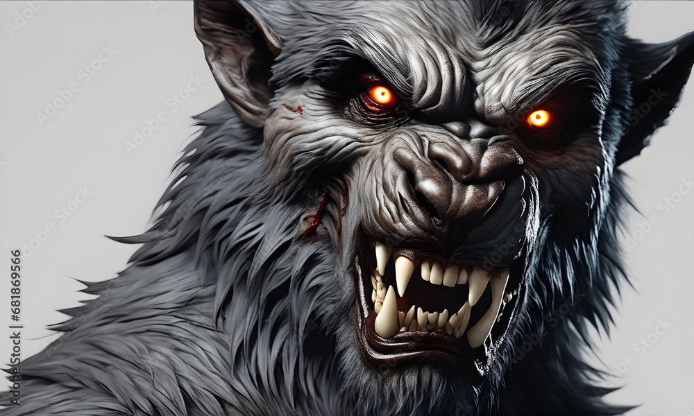 Zombie Werewolf Portrait Background Image Digital Render Banner Website ...