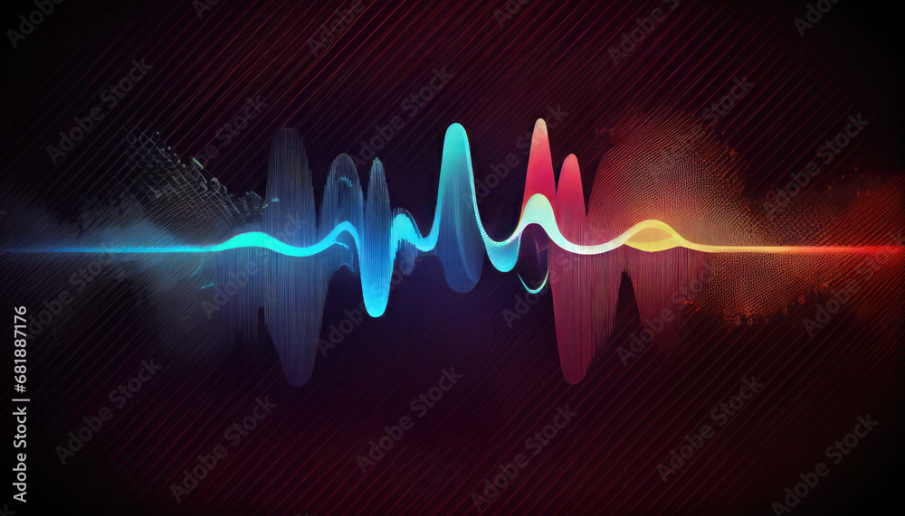 Music radio concept Voice sound recognition wave equalizer Modern ...