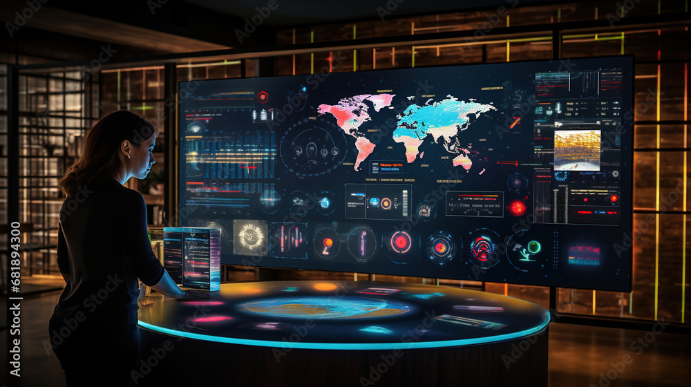 Immersive Futuristic 3D Visualization of Floating Financial Data Trends ... Immersive Futuristic 3D Visualization of Floating Financial Data Trends ...