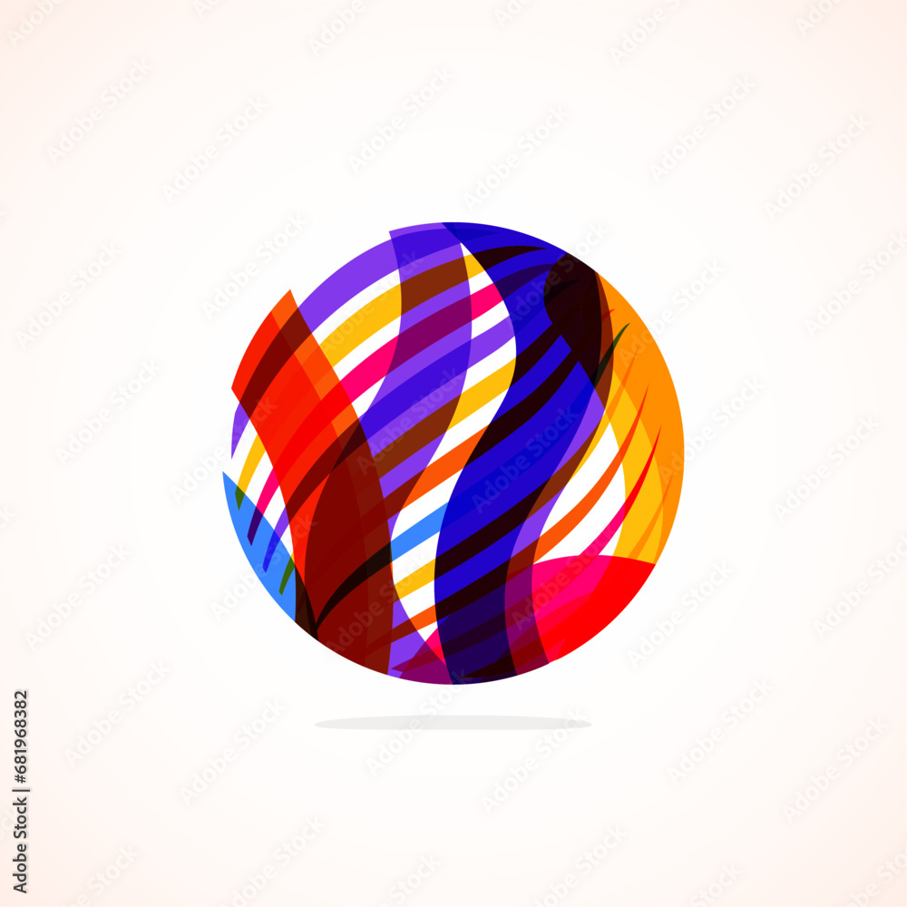 Vetor de Abstract circle logo - minimalist emblem, timeless and ...