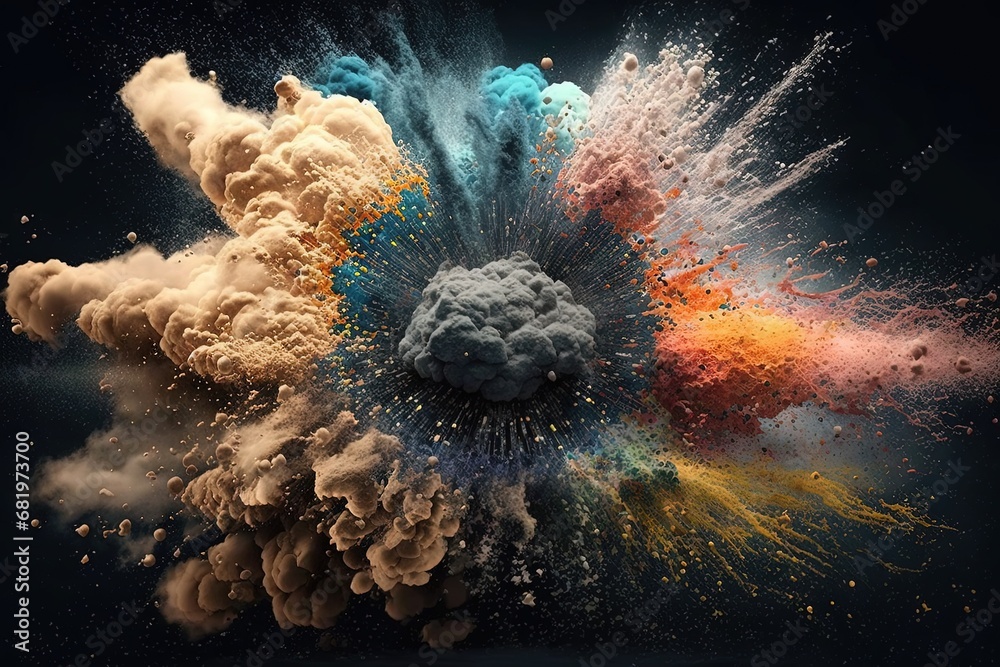 Multimedia Explosion icon pictograph digital new technology electric ...