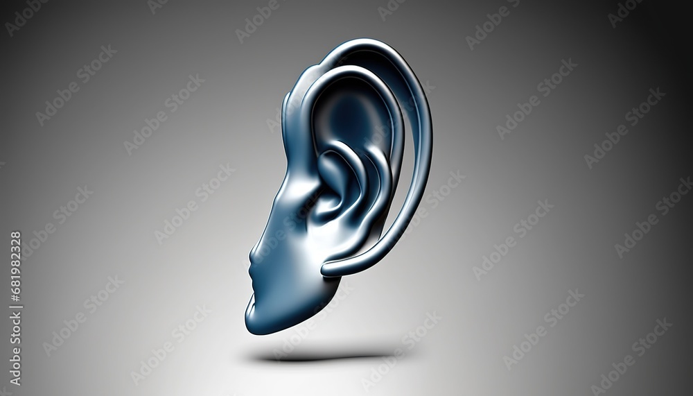 Ear Icon eared hear listening deaf hard of hearing his sound aural ...