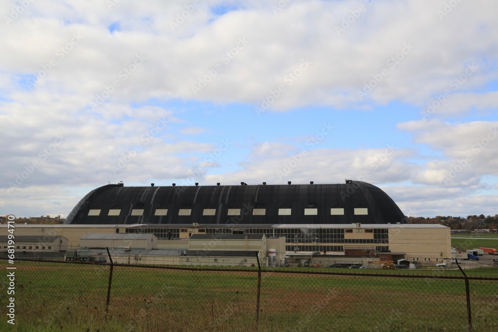 Goodyear Airdock - Built by the Goodyear-Zeppelin Corp. in 1929. The ...