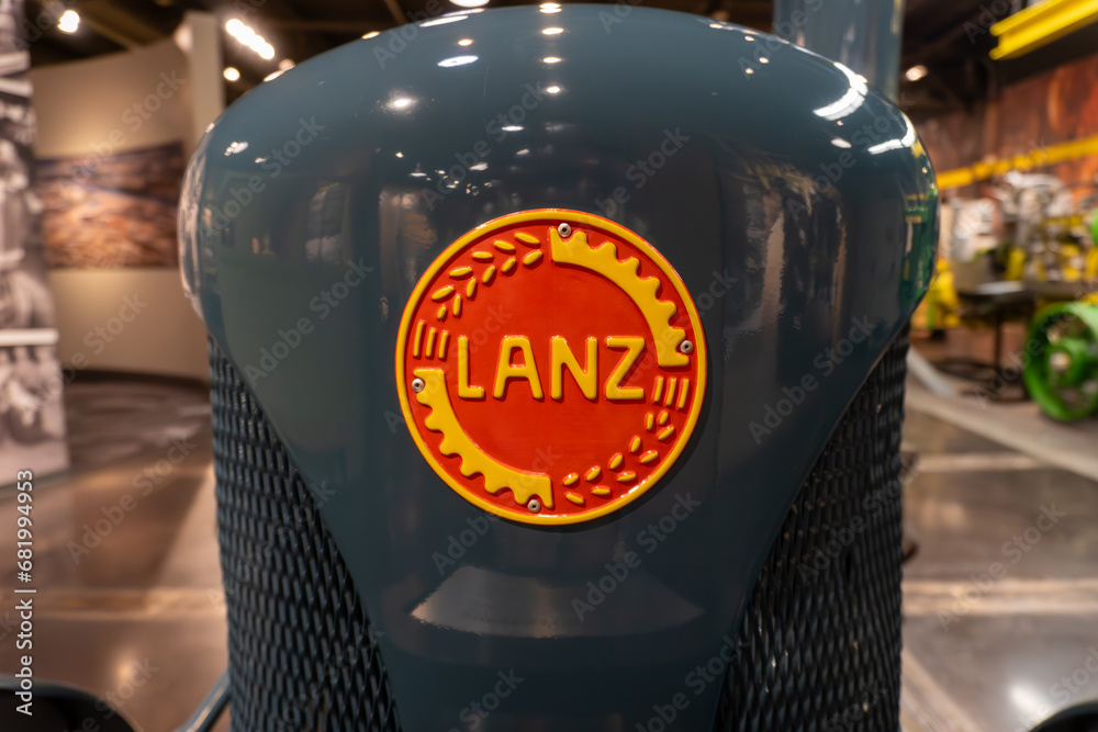 Lanz logo on Lanz Bulldog Model 1616 Tractor. Heinrich Lanz AG ...