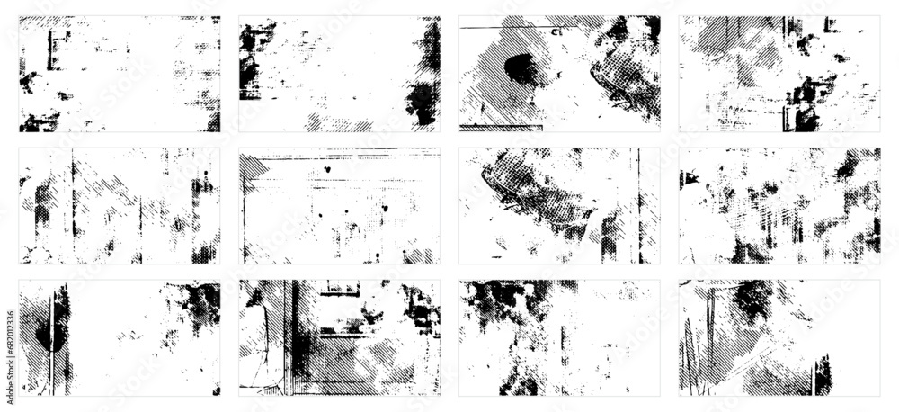 Distorted grunge isolated background. Overlay distress texture effect ...