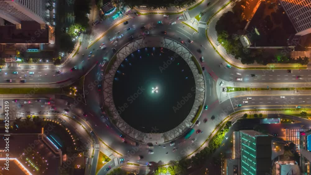 Time-lapse business life footage Futuristic technology concept Crowded ...